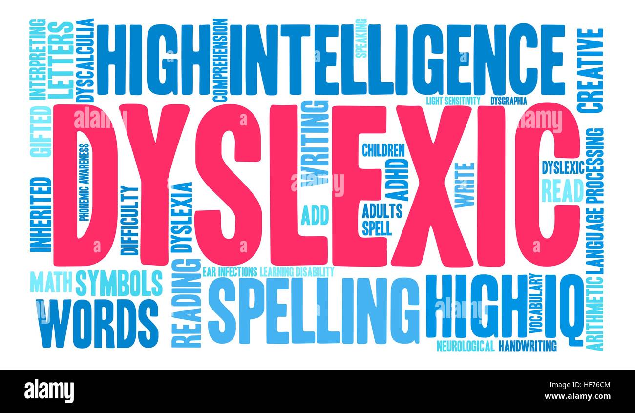 Dyslexic word cloud on a white background Stock Vector Image & Art - Alamy