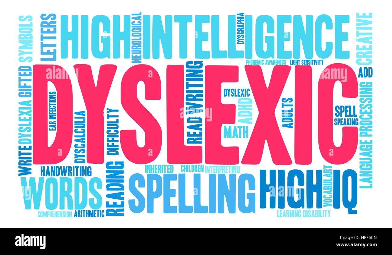 Dyslexic word cloud on a white background Stock Vector Image & Art - Alamy