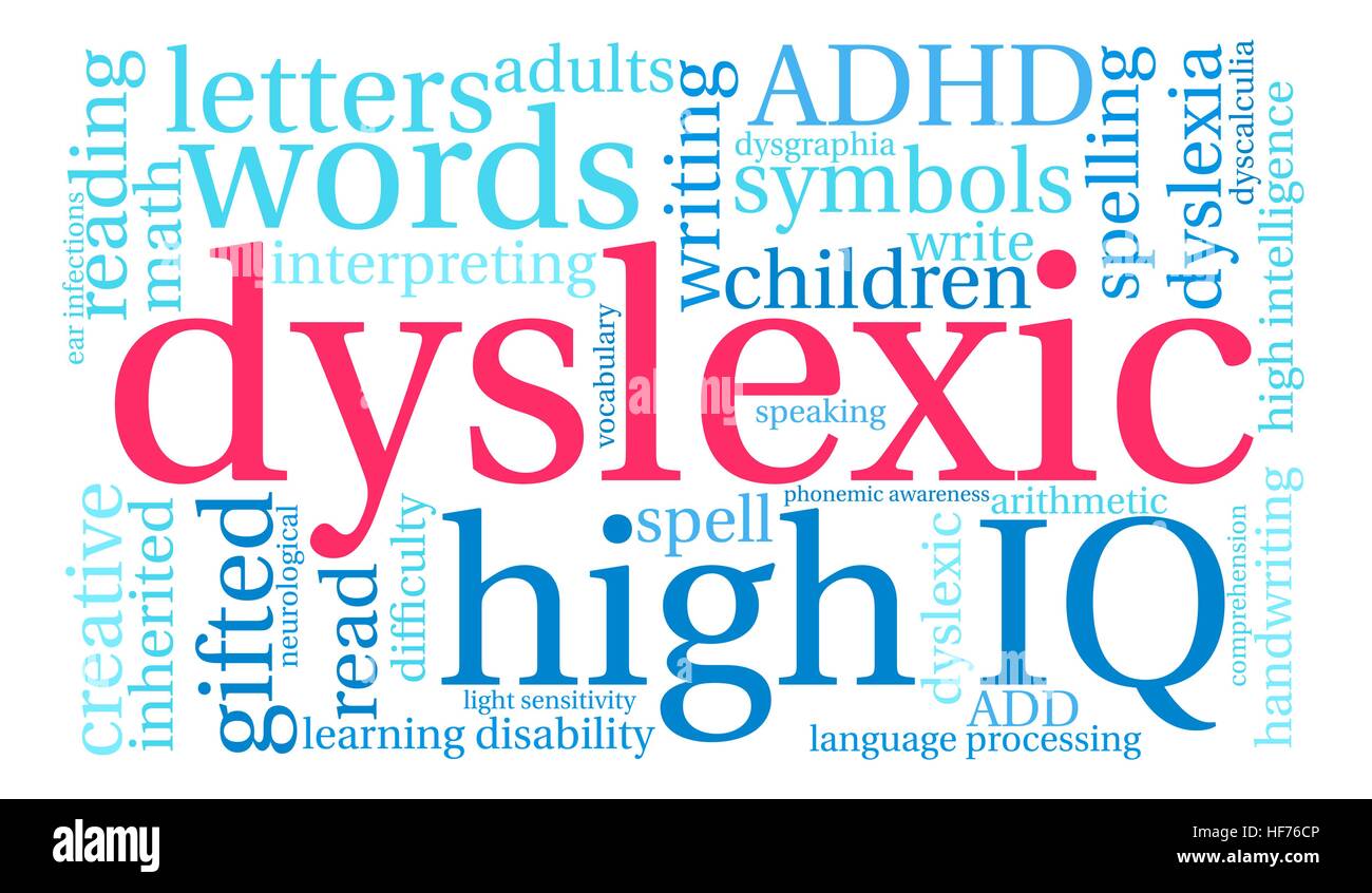 Dyslexic word cloud on a white background Stock Vector Image & Art - Alamy