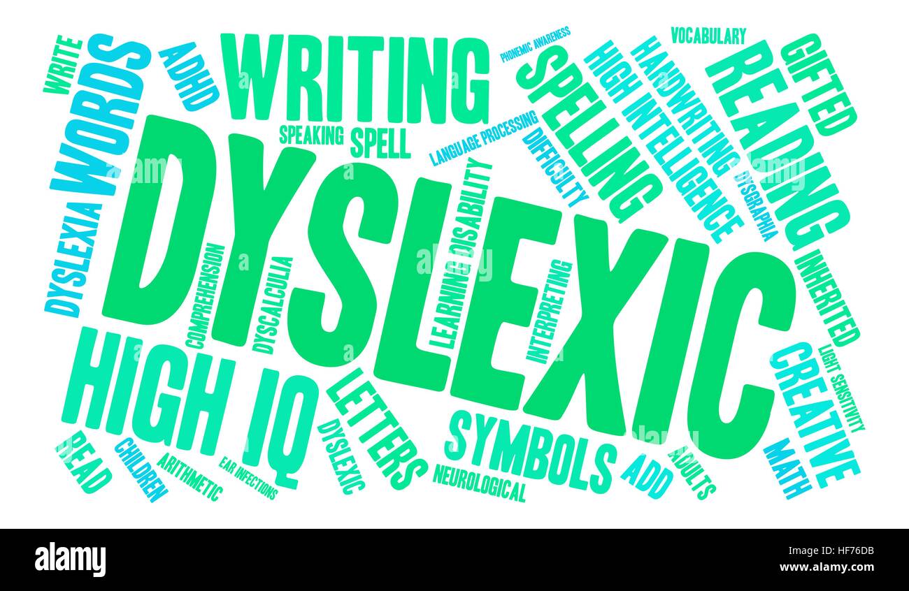 Dyslexic word cloud on a white background Stock Vector Image & Art - Alamy