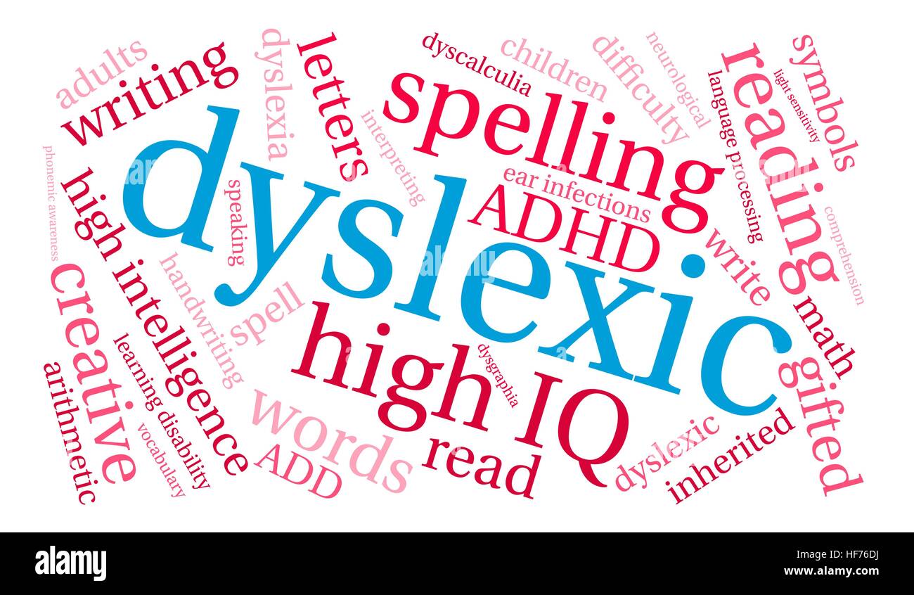 Dyslexic word cloud on a white background Stock Vector Image & Art - Alamy