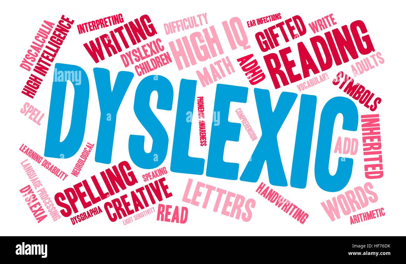 Dyslexic word cloud on a white background Stock Vector Image & Art - Alamy