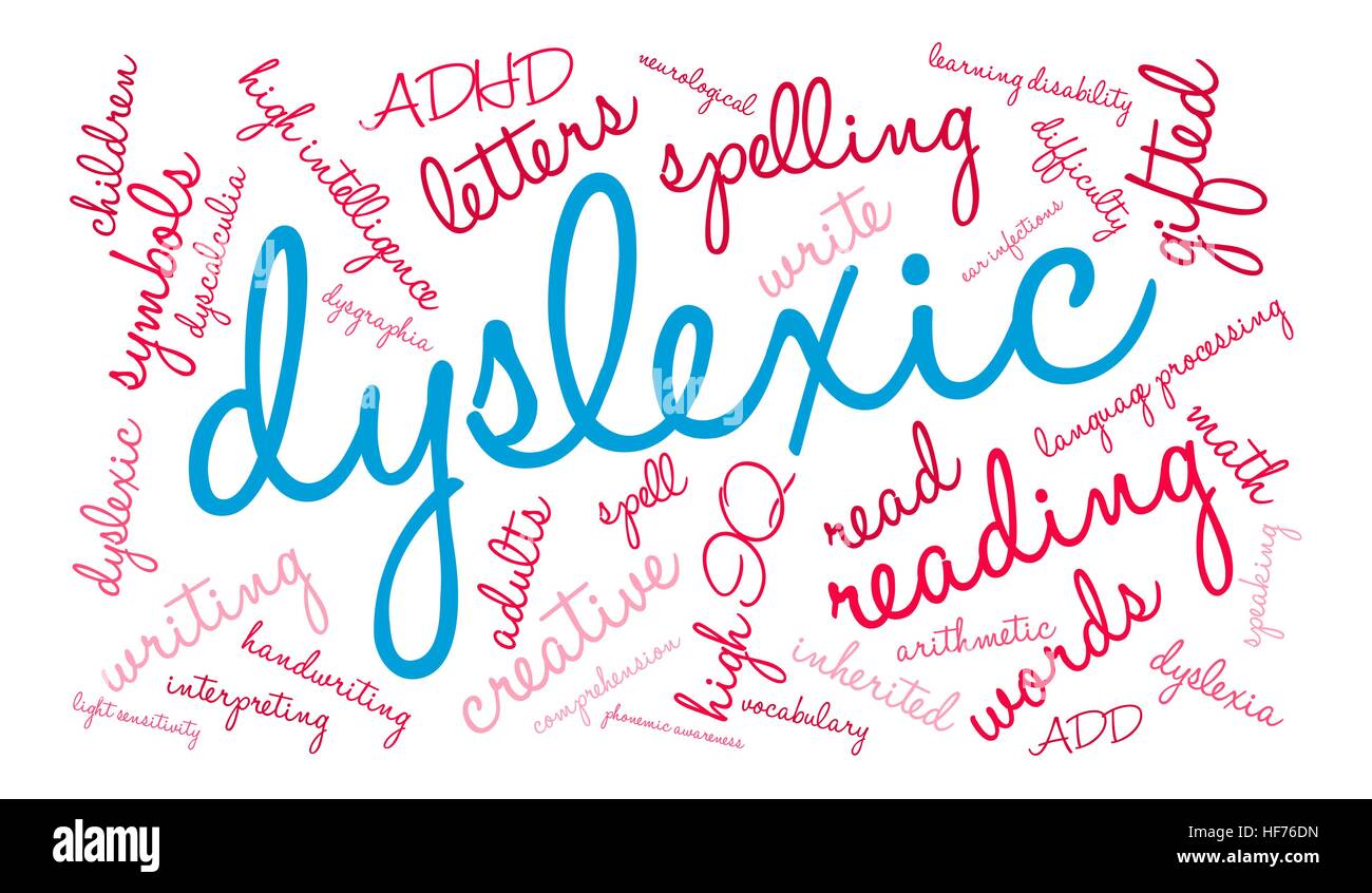 Dyslexic word cloud on a white background Stock Vector Image & Art - Alamy