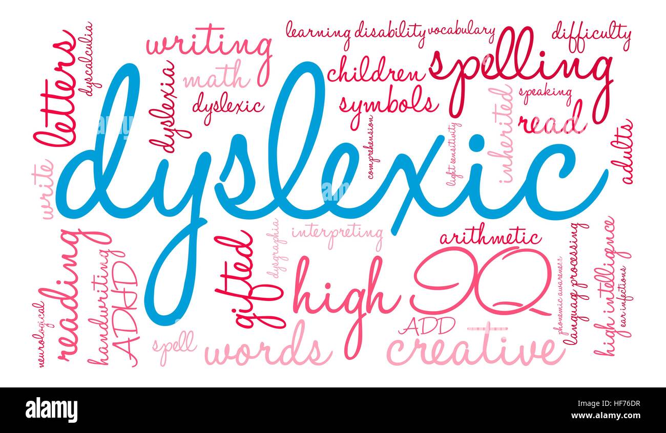 Dyslexic word cloud on a white background Stock Vector Image & Art - Alamy