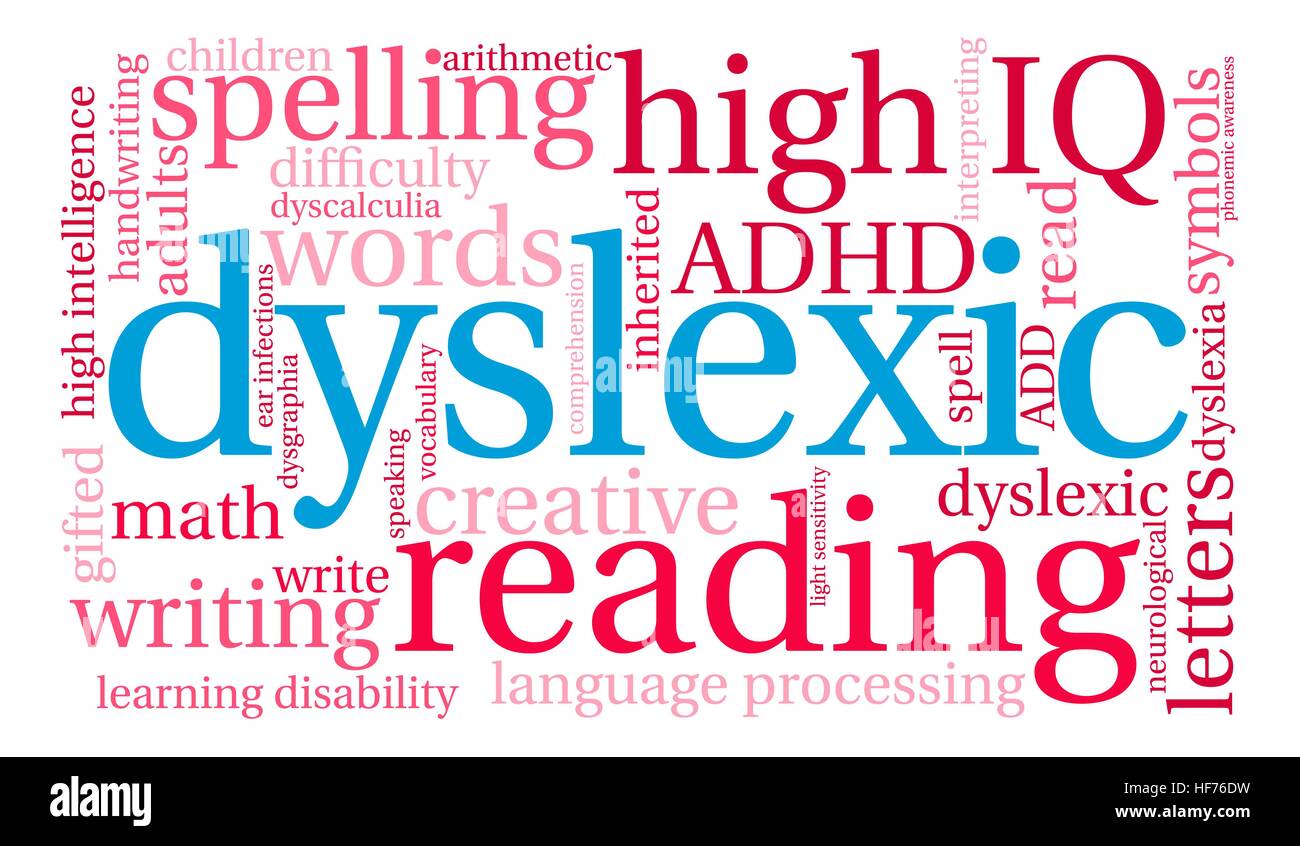 Dyslexic word cloud on a white background Stock Vector Image & Art - Alamy