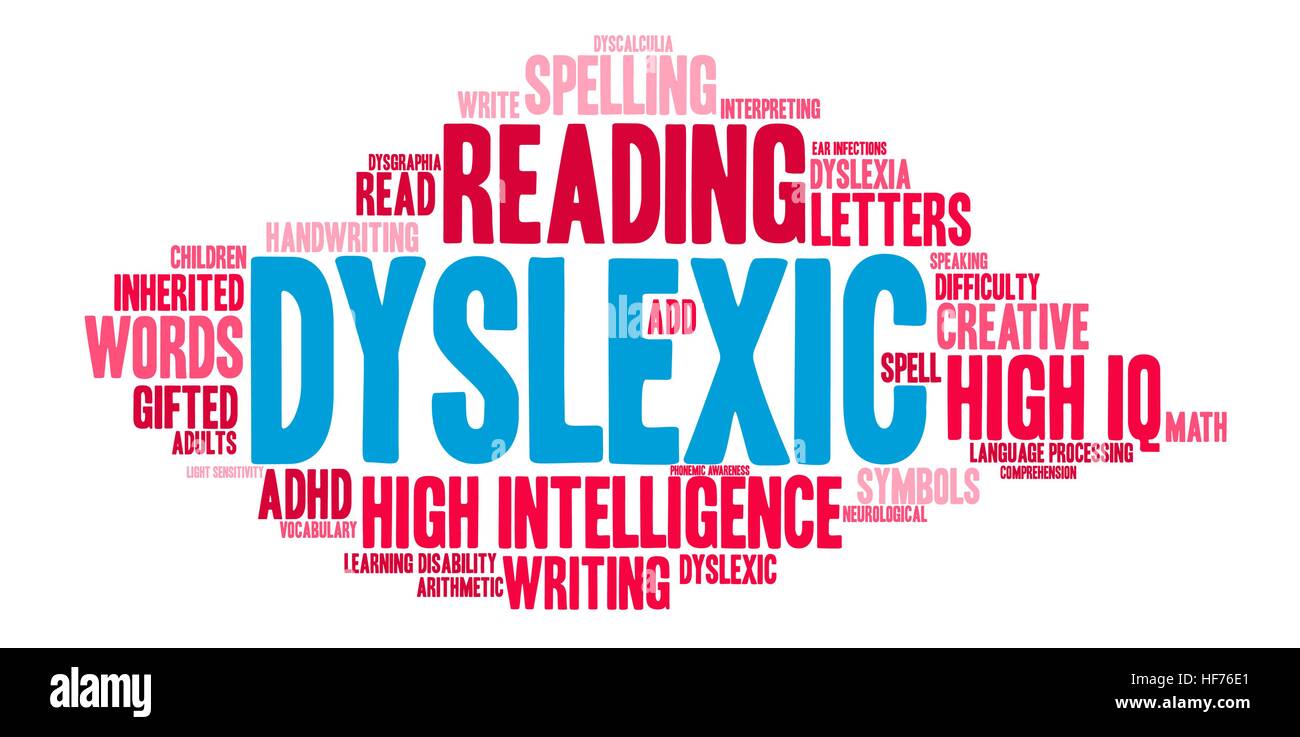 Dyslexic word cloud on a white background Stock Vector Image & Art - Alamy