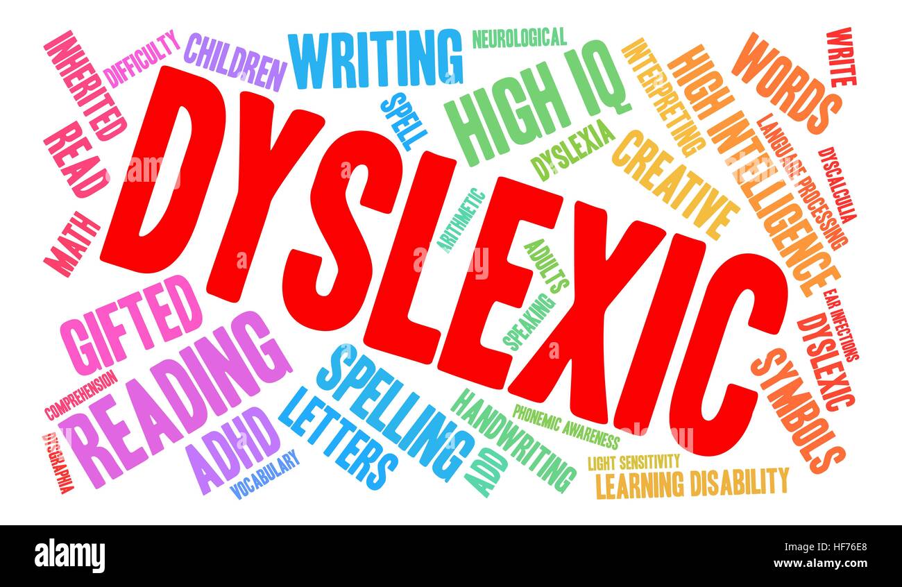 Dyslexic word cloud on a white background Stock Vector Image & Art - Alamy
