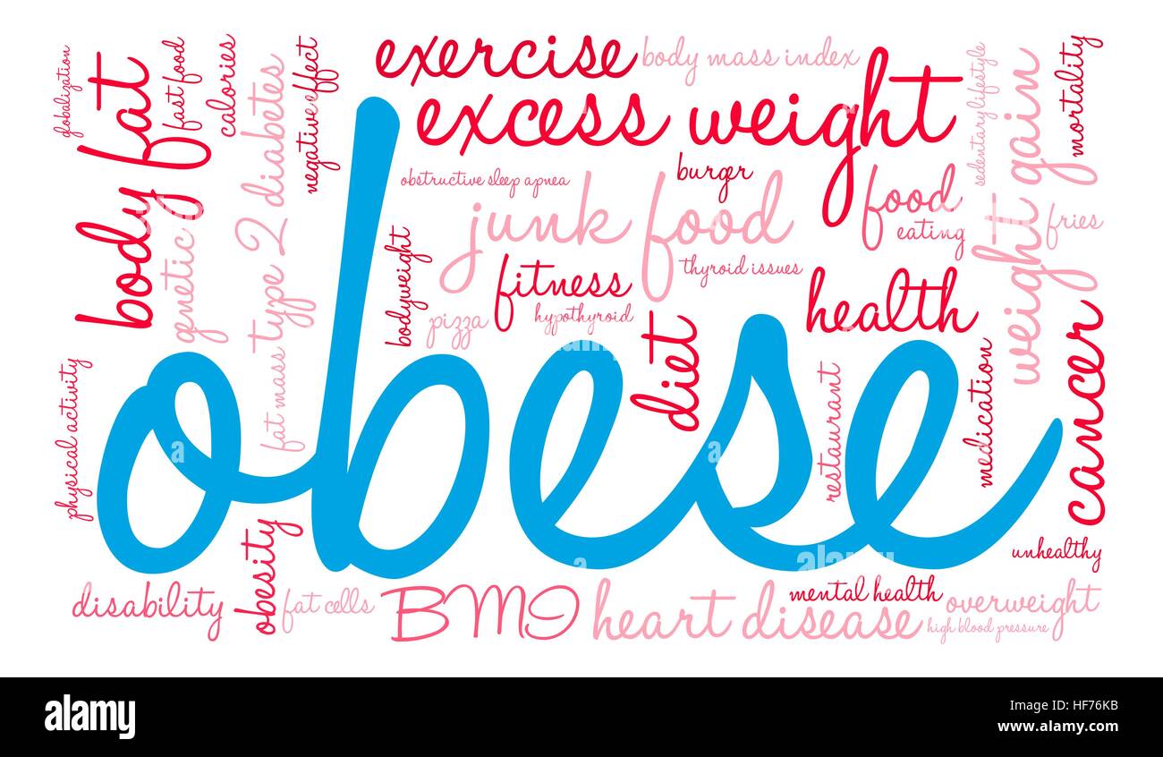 Obese word cloud on a white background Stock Vector Image & Art - Alamy