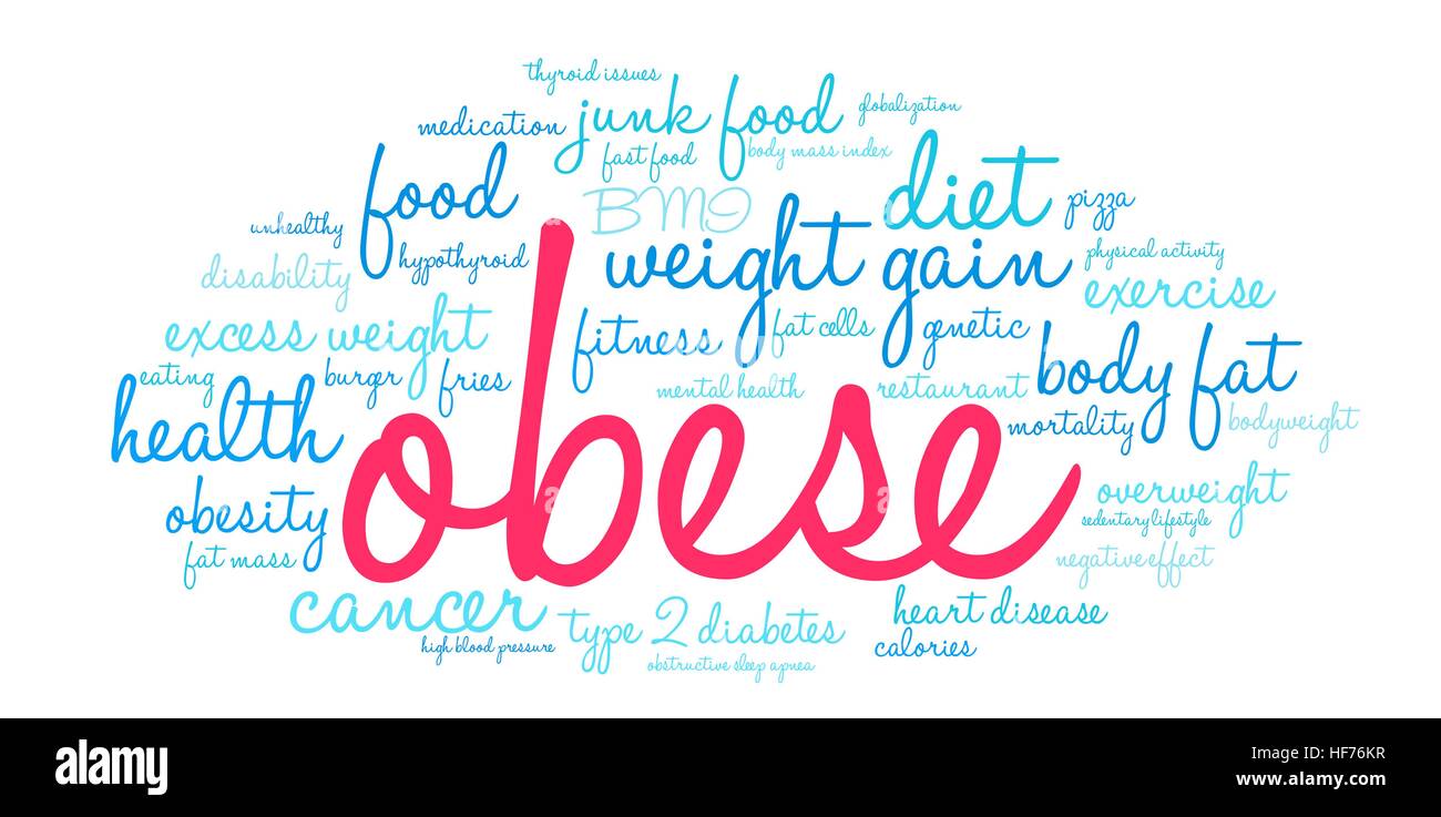 Obese word cloud on a white background Stock Vector Image & Art - Alamy