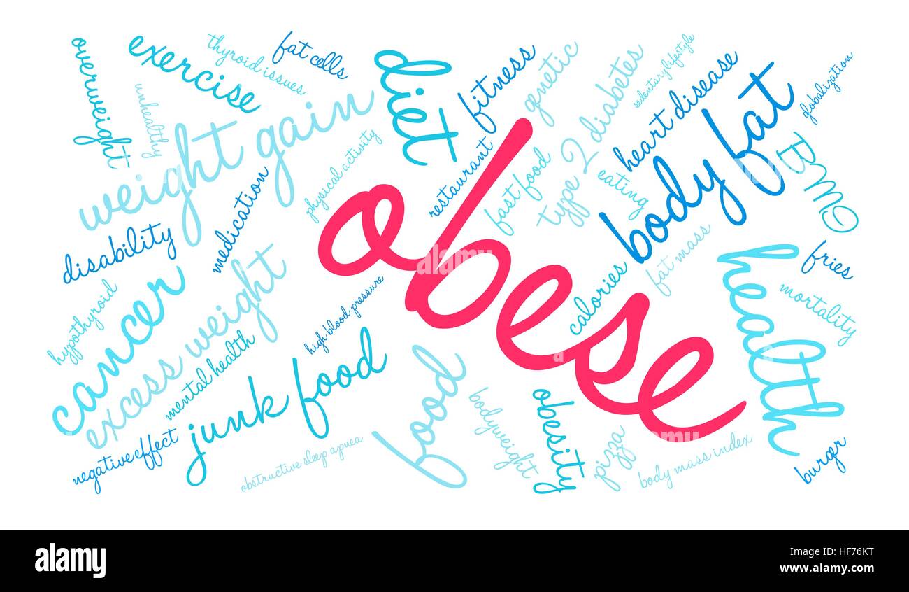 Obese word cloud on a white background Stock Vector Image & Art - Alamy
