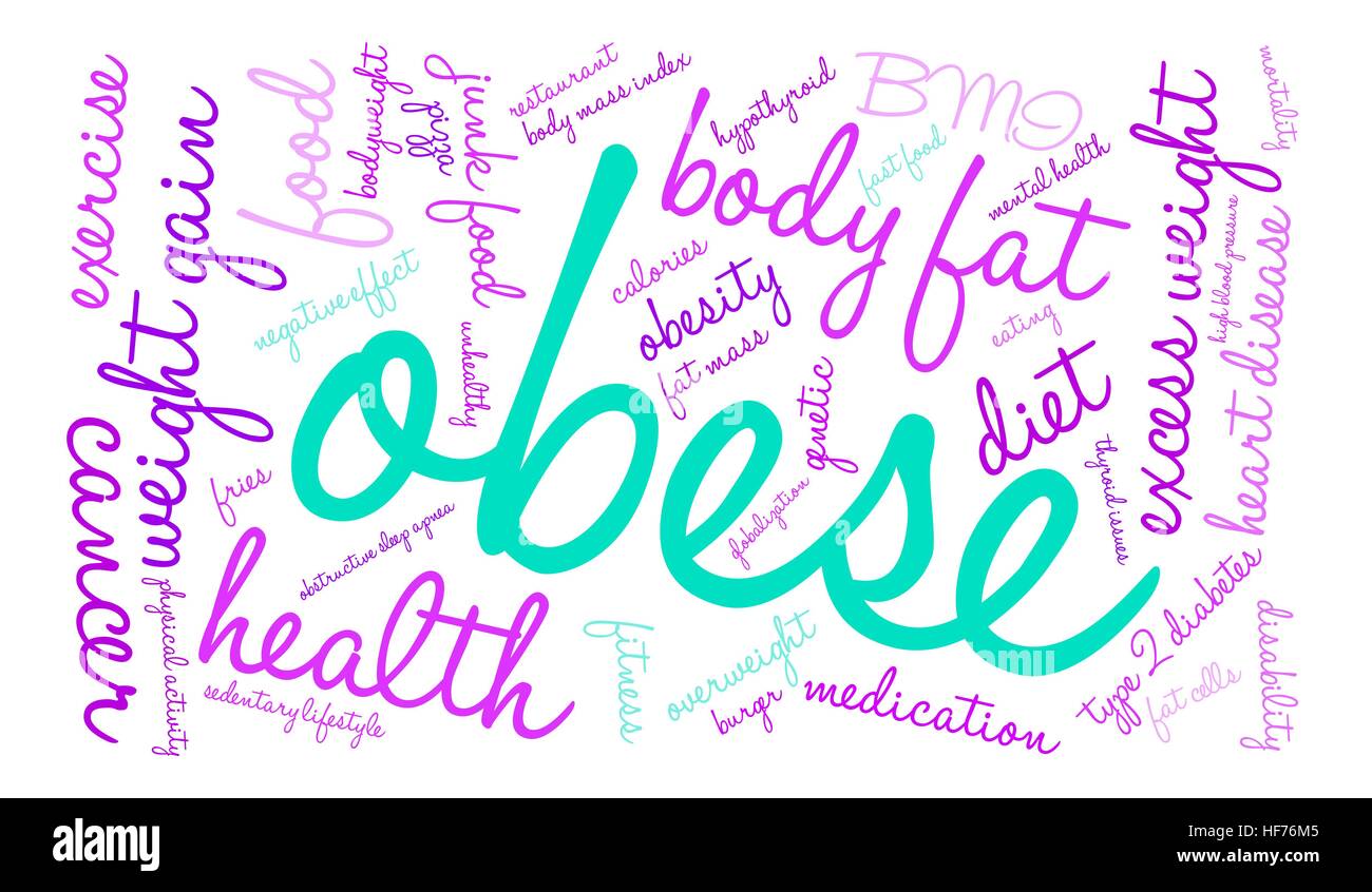 Obese word cloud on a white background Stock Vector Image & Art - Alamy