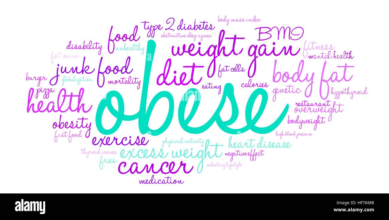 Obese word cloud on a white background Stock Vector Image & Art - Alamy