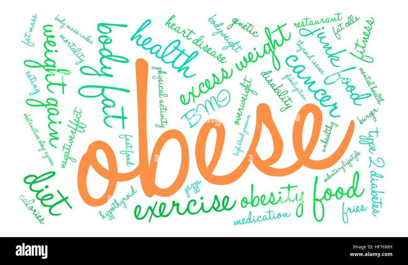 Obese word cloud on a white background Stock Vector Image & Art - Alamy