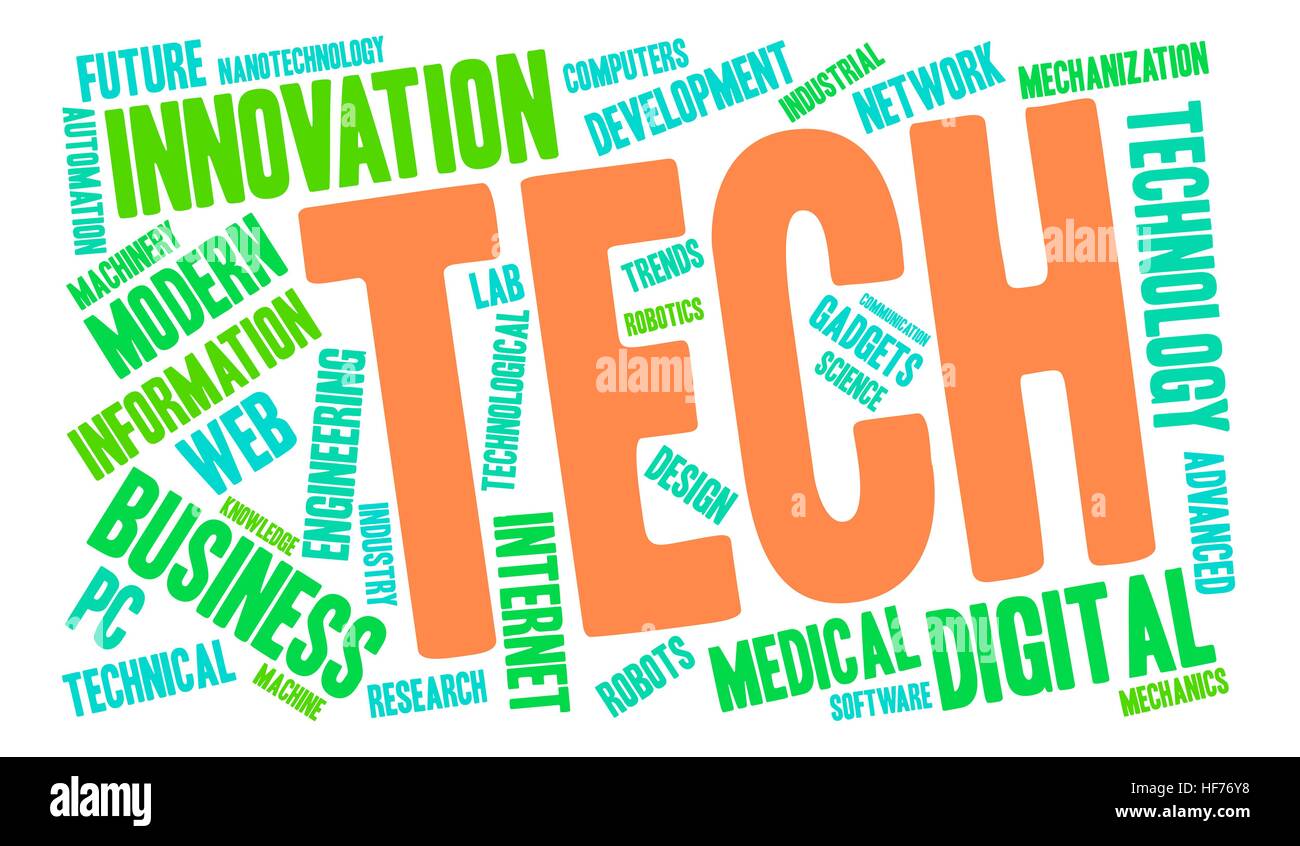 Tech word cloud on a white background Stock Vector Image & Art - Alamy