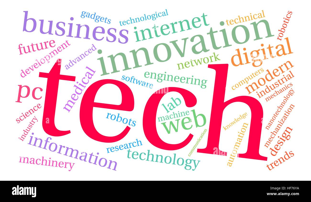Tech word cloud on a white background Stock Vector Image & Art - Alamy