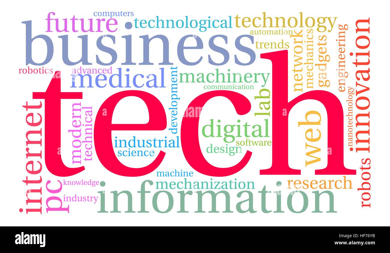 Tech word cloud on a white background Stock Vector Image & Art - Alamy