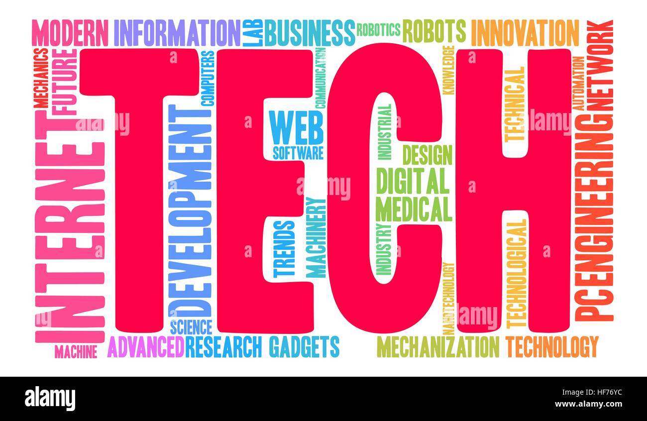 Tech word cloud on a white background Stock Vector Image & Art - Alamy