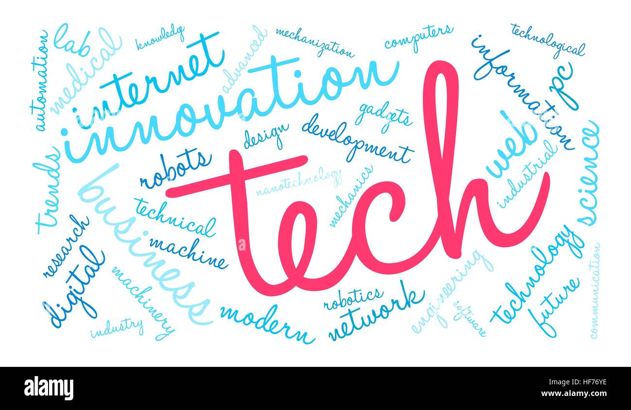 Tech word cloud on a white background Stock Vector Image & Art - Alamy