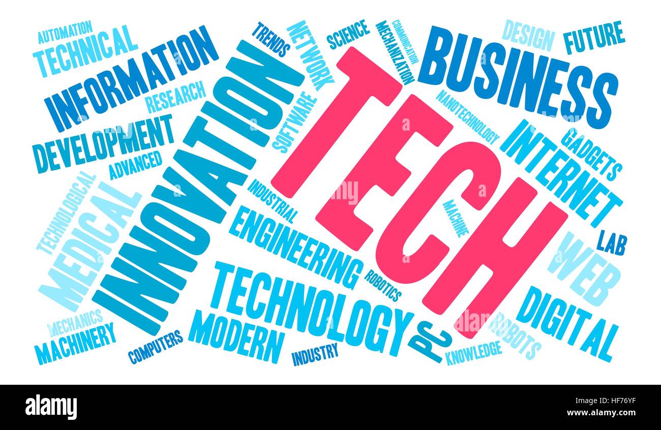 Tech word cloud on a white background Stock Vector Image & Art - Alamy