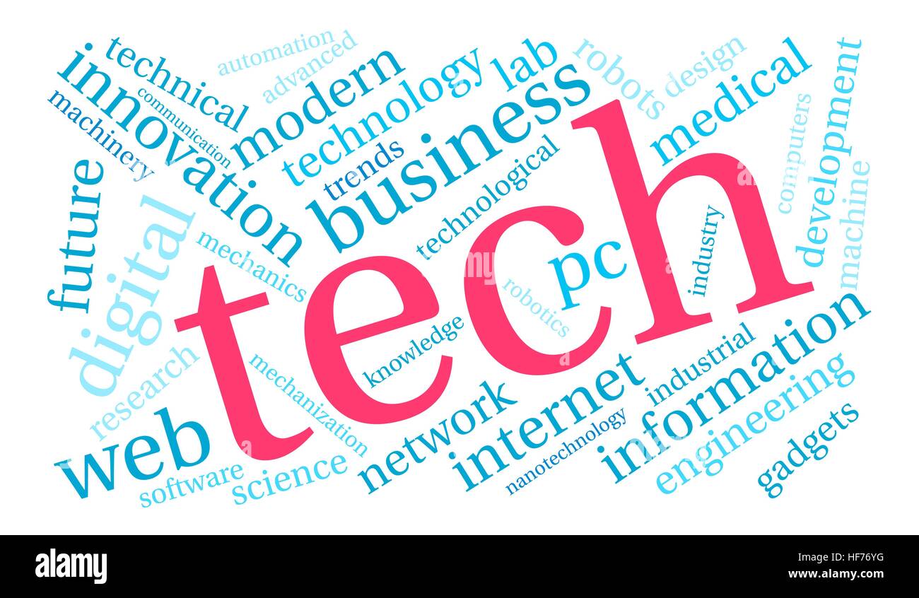 Tech word cloud on a white background Stock Vector Image & Art - Alamy