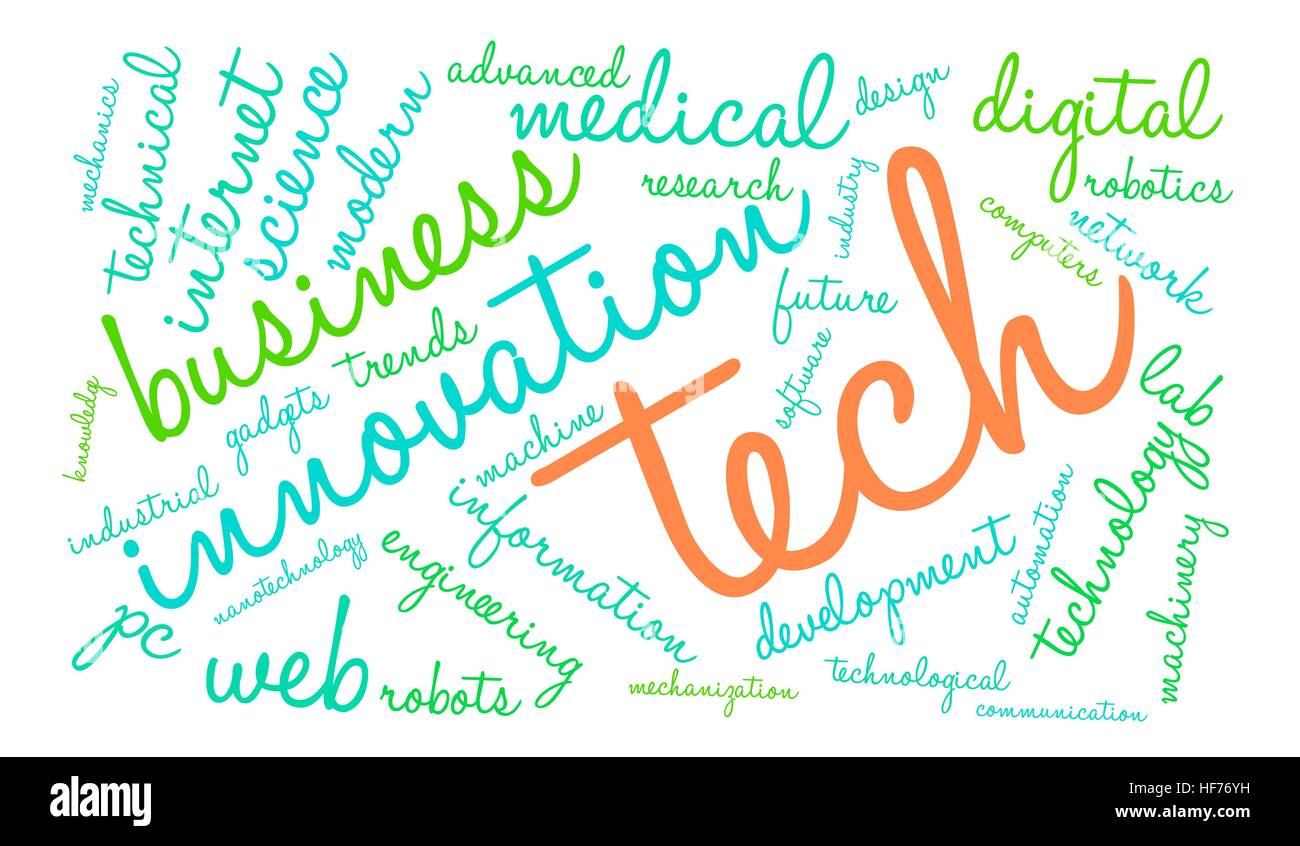 Tech word cloud on a white background Stock Vector Image & Art - Alamy