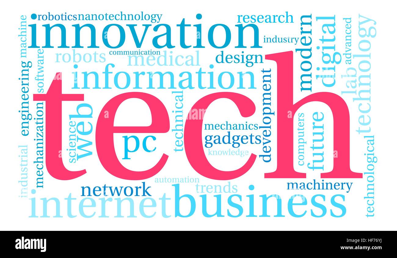 Tech word cloud on a white background Stock Vector Image & Art - Alamy