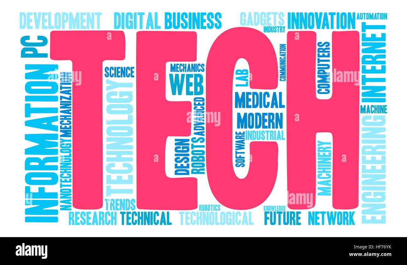 Tech word cloud on a white background Stock Vector Image & Art - Alamy