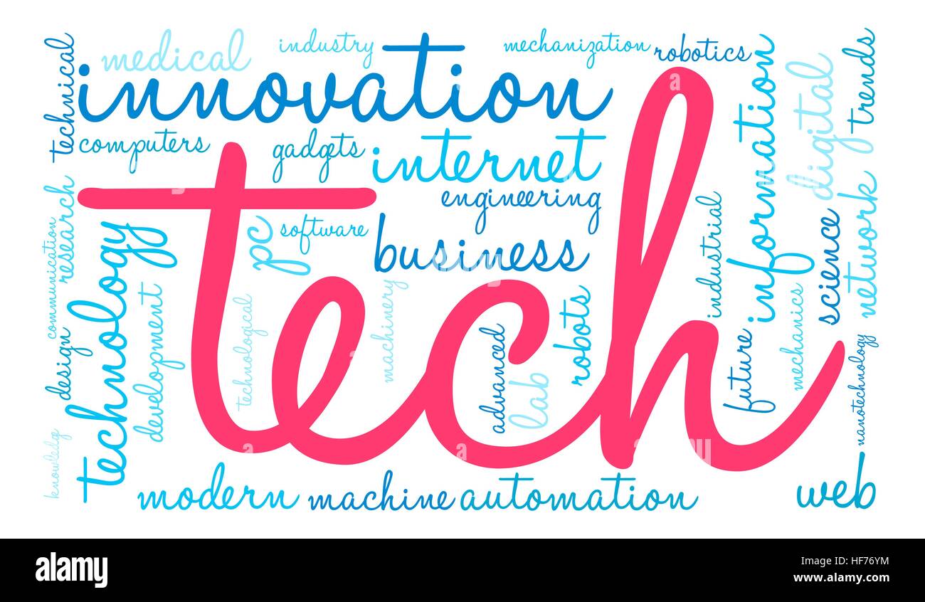 Tech word cloud on a white background Stock Vector Image & Art - Alamy