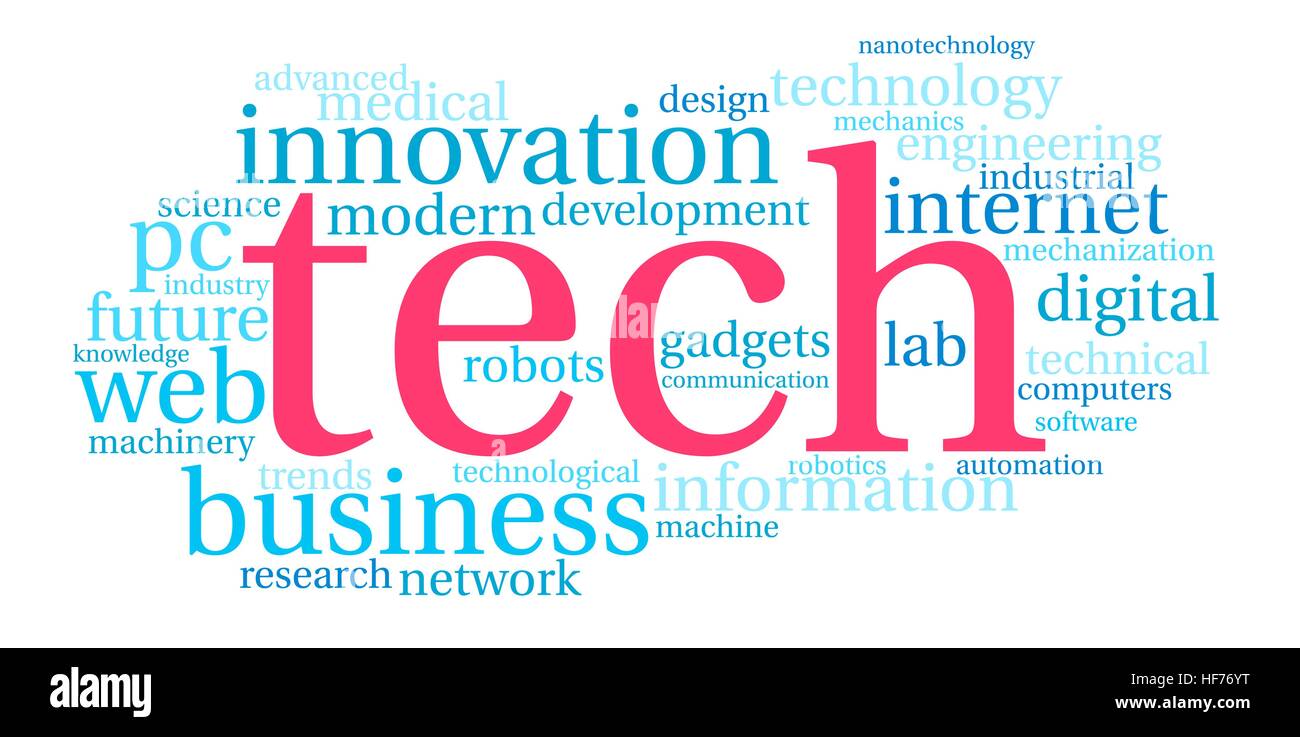 Tech word cloud on a white background Stock Vector Image & Art - Alamy