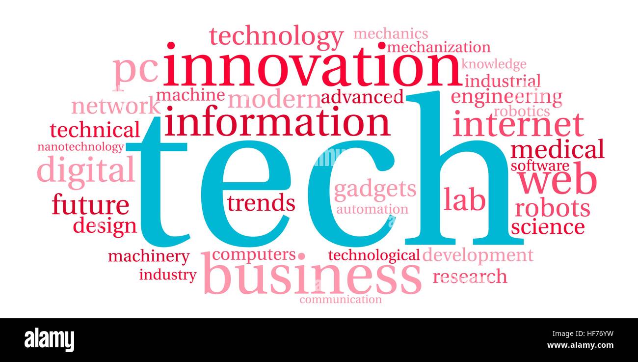 Tech word cloud on a white background Stock Vector Image & Art - Alamy