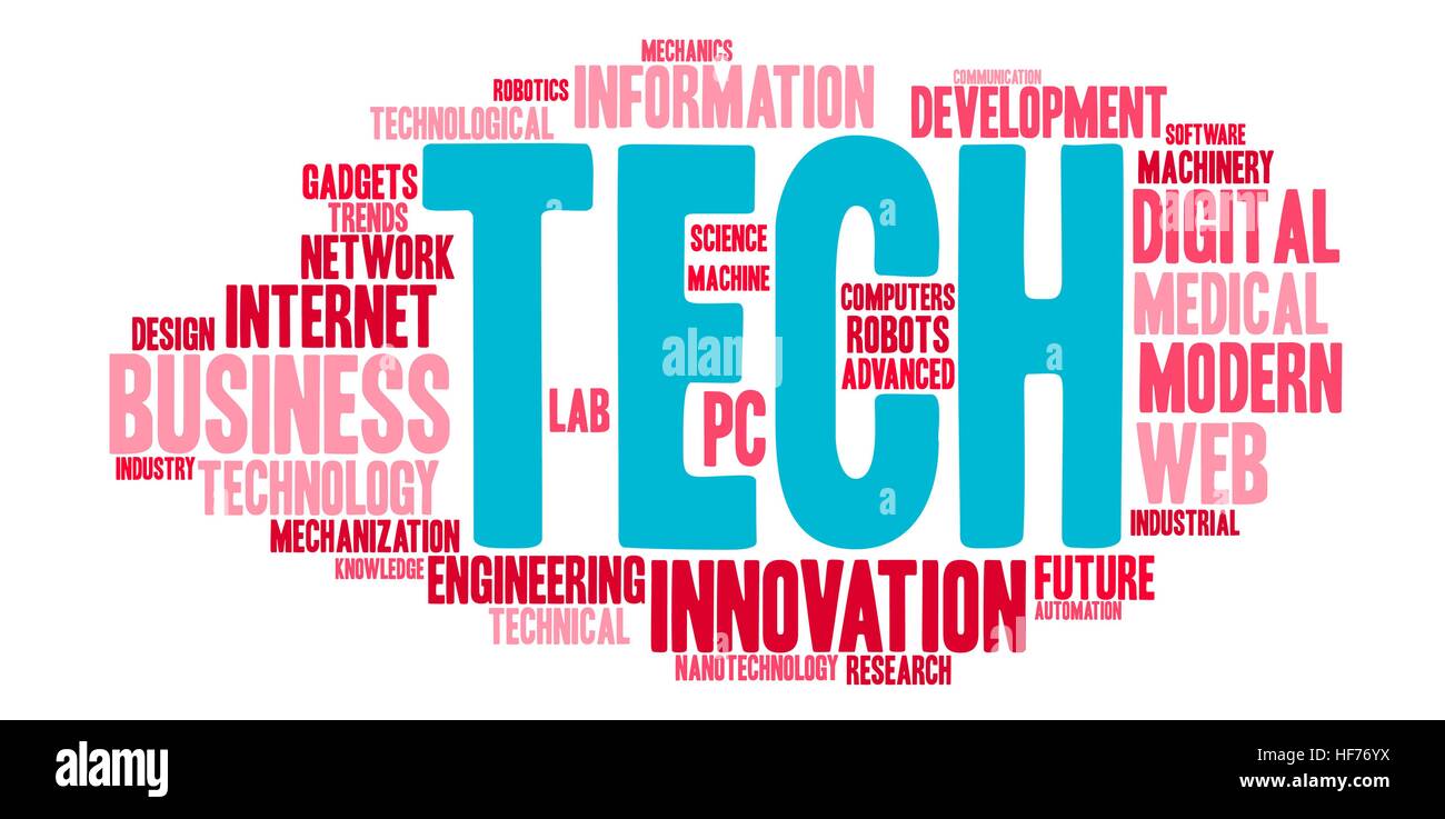 Tech word cloud on a white background Stock Vector Image & Art - Alamy