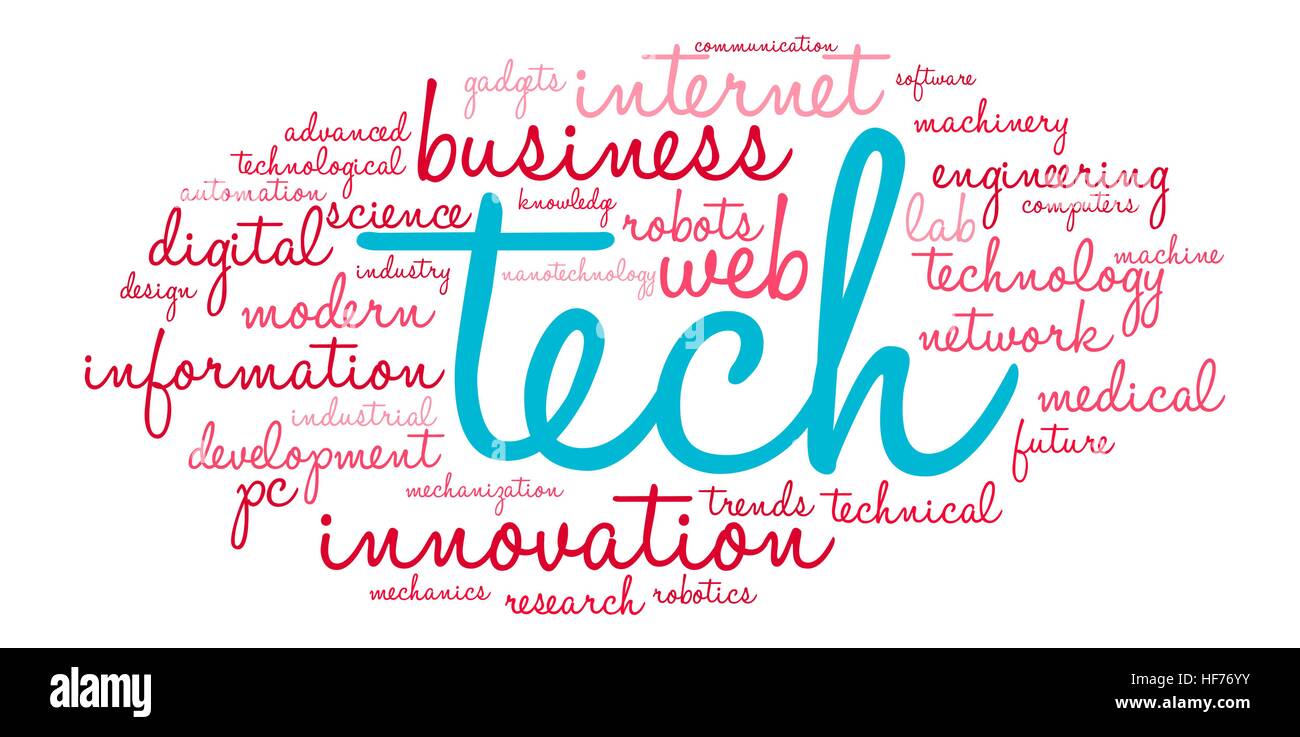 Tech word cloud on a white background Stock Vector Image & Art - Alamy