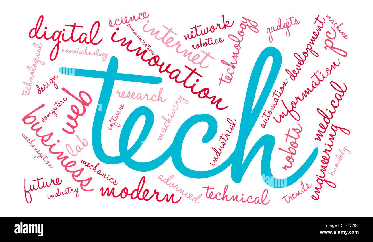 Tech word cloud on a white background Stock Vector Image & Art - Alamy