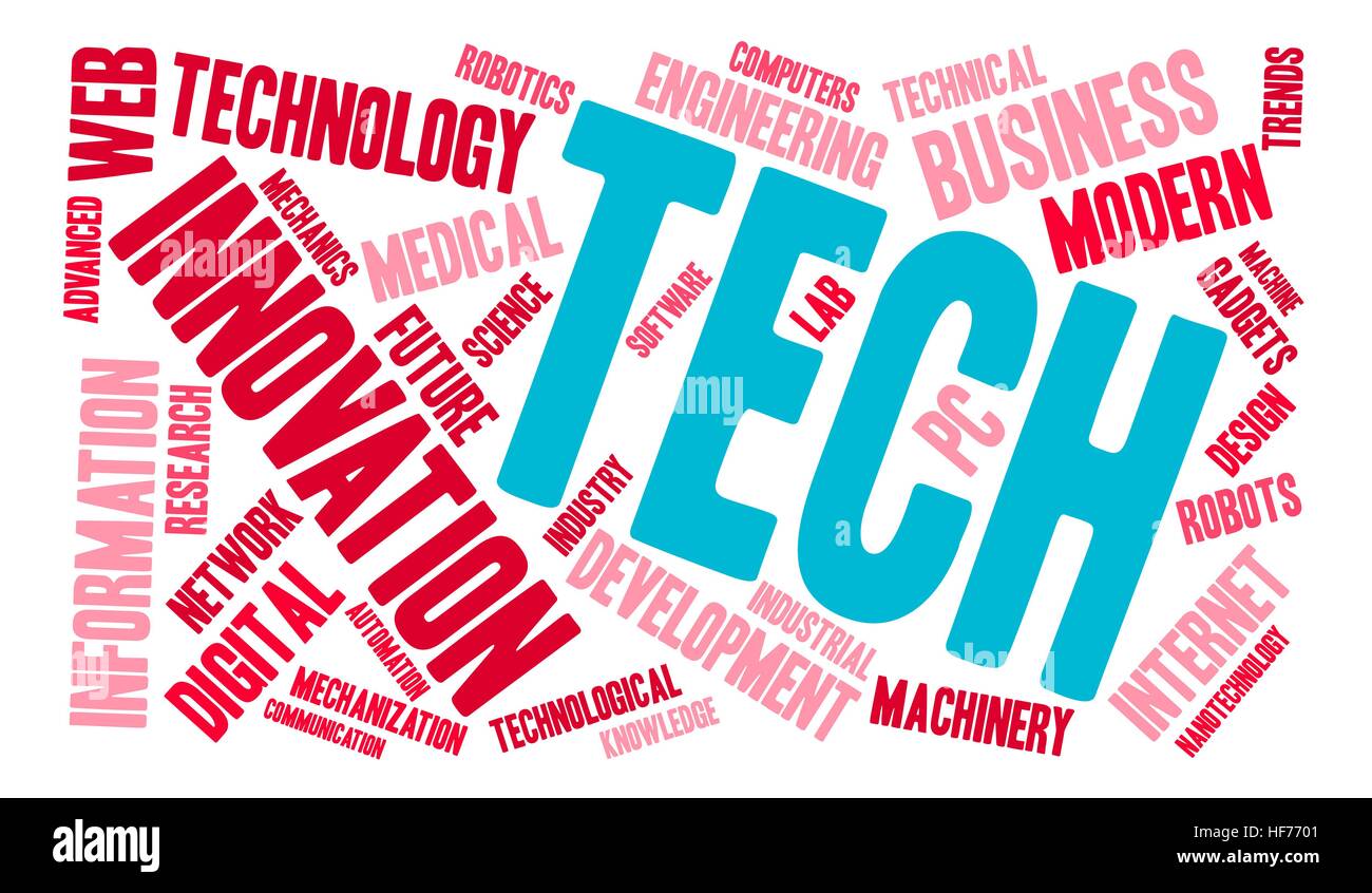 Tech word cloud on a white background Stock Vector Image & Art - Alamy