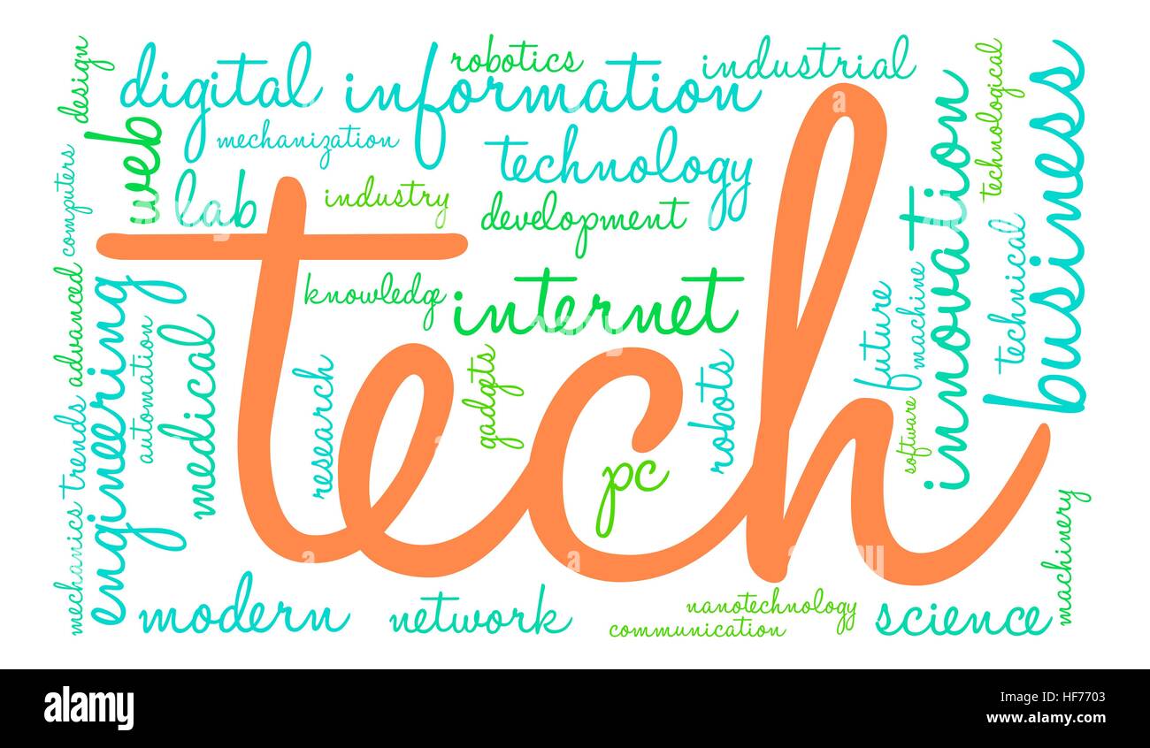 Tech word cloud on a white background Stock Vector Image & Art - Alamy