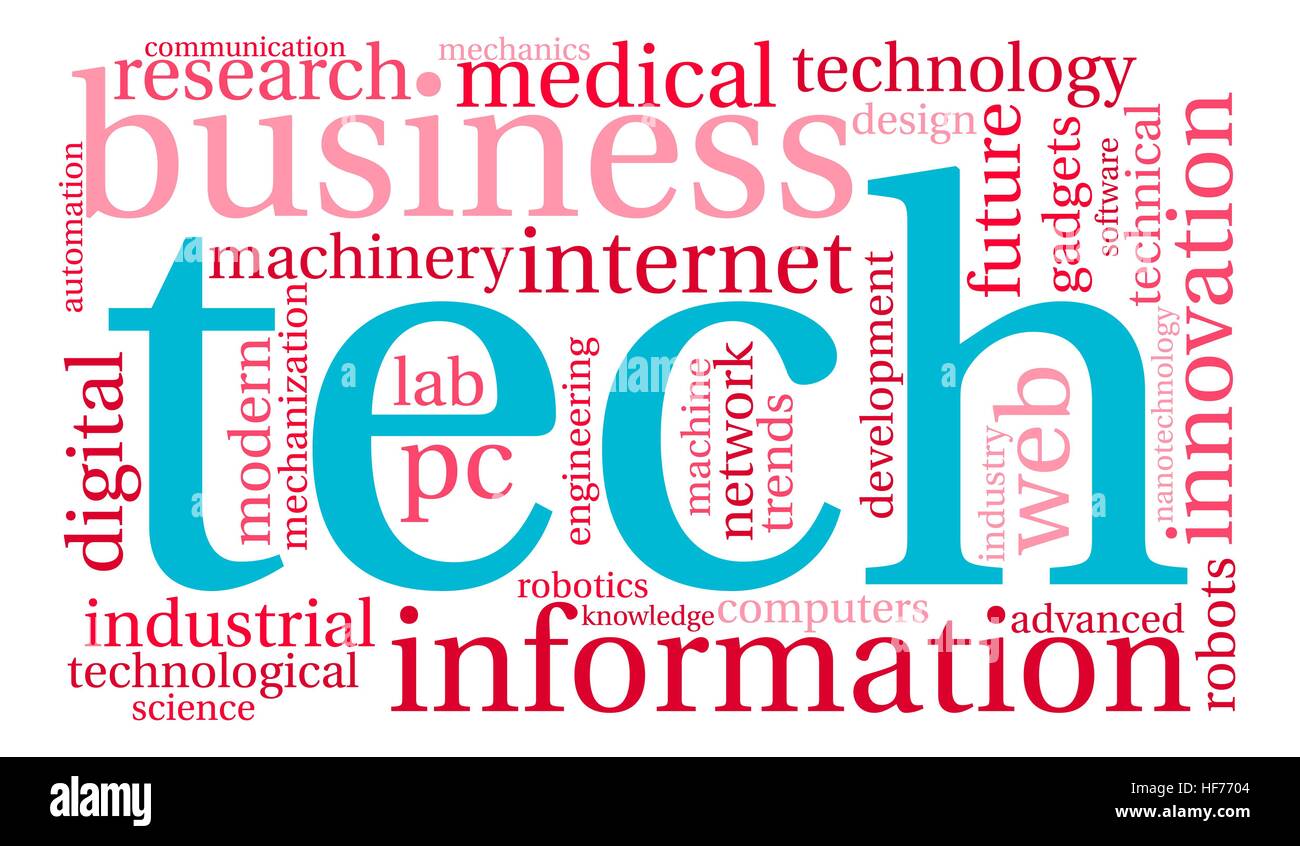 Tech word cloud on a white background Stock Vector Image & Art - Alamy