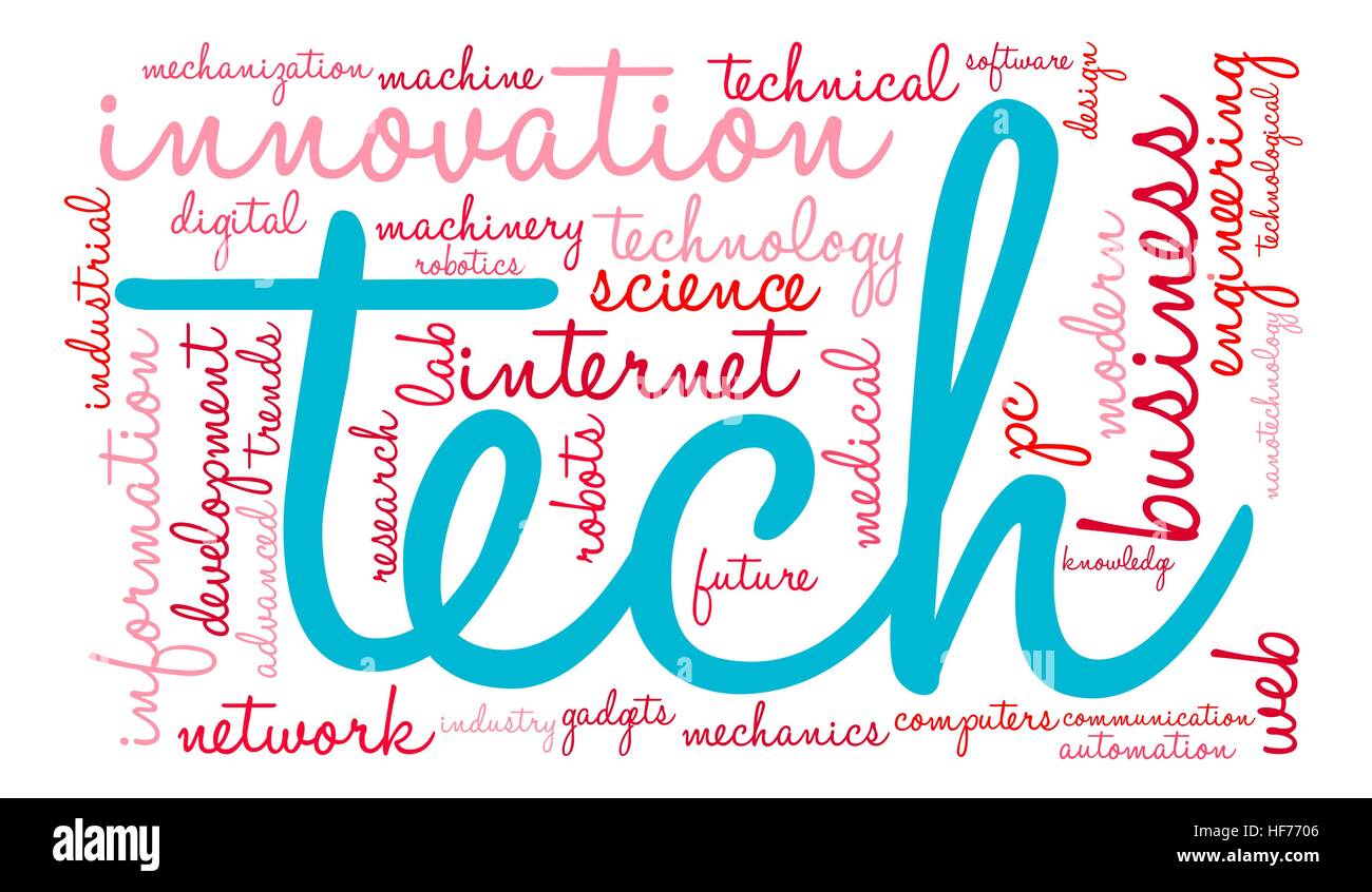 Tech word cloud on a white background Stock Vector Image & Art - Alamy