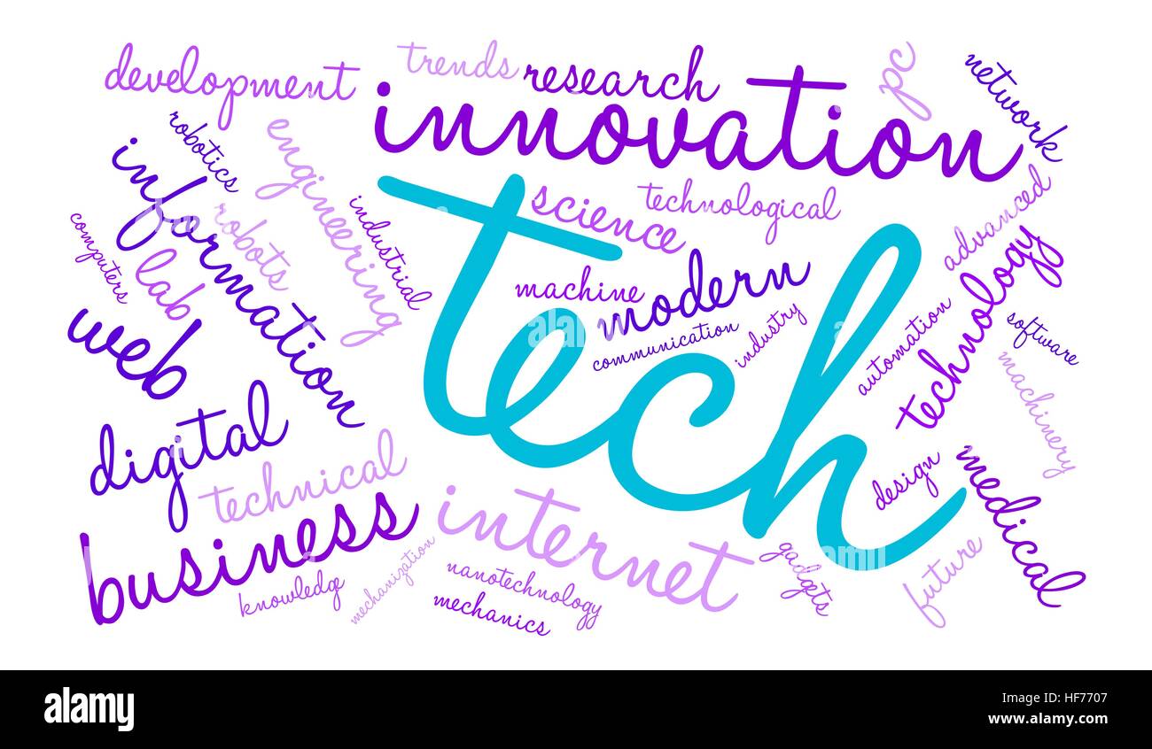 Tech word cloud on a white background Stock Vector Image & Art - Alamy