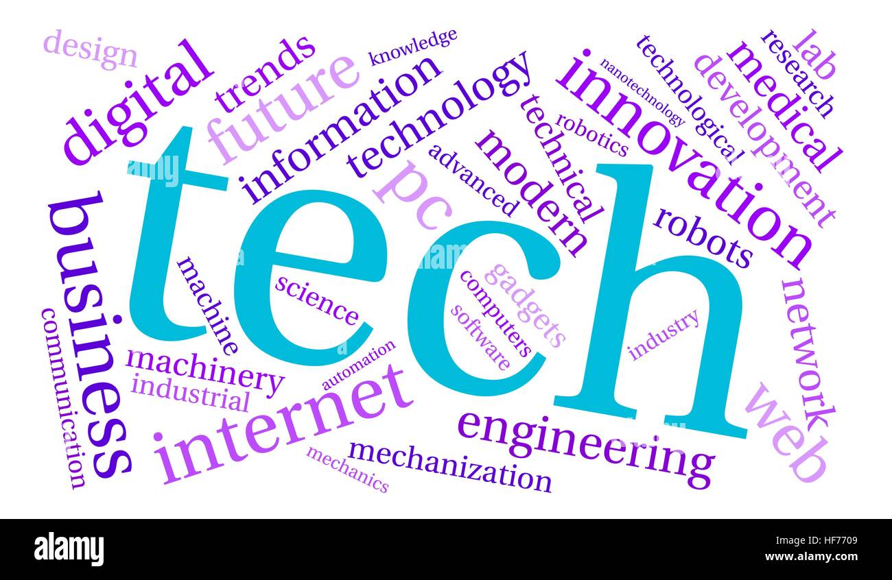 Tech word cloud on a white background Stock Vector Image & Art - Alamy