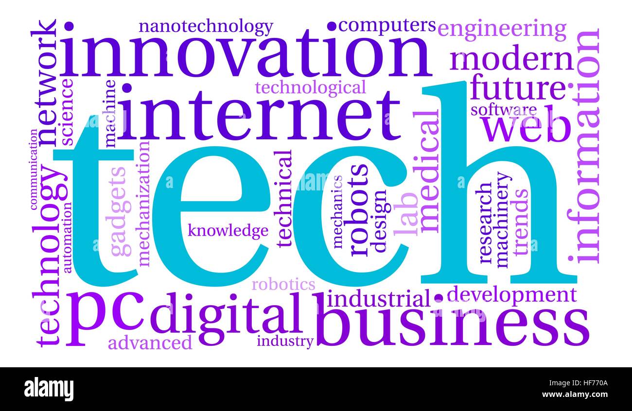 Tech word cloud on a white background Stock Vector Image & Art - Alamy