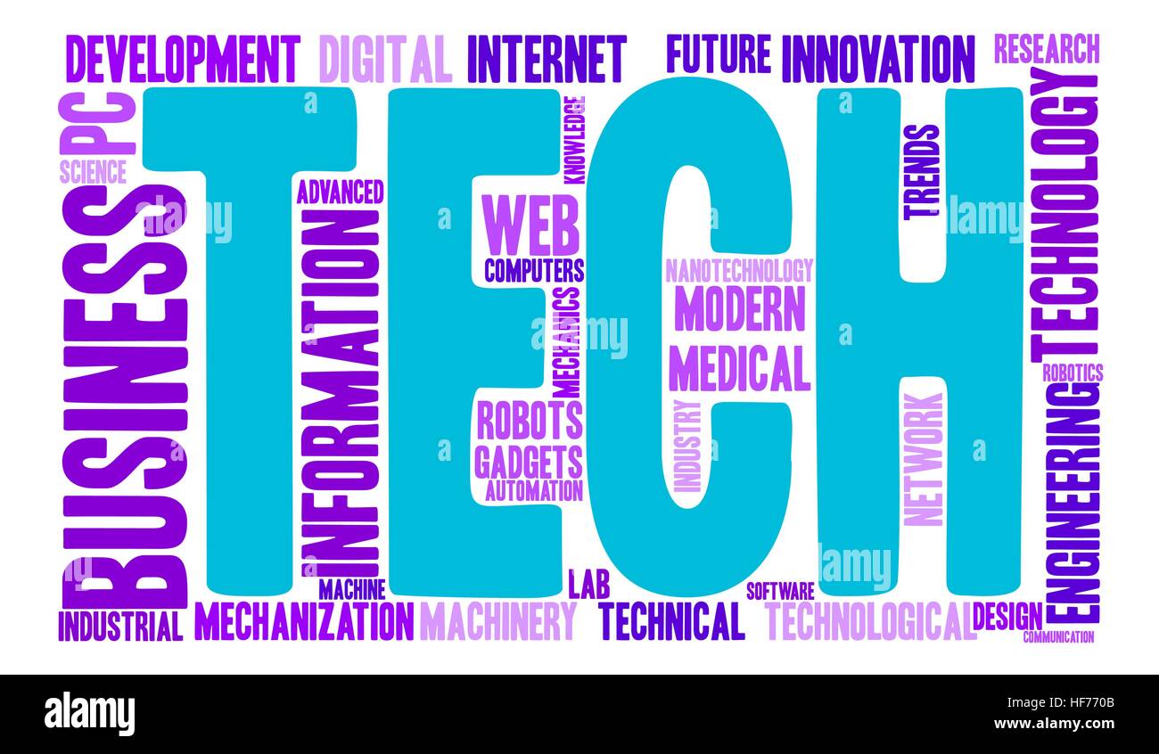 Tech word cloud on a white background Stock Vector Image & Art - Alamy