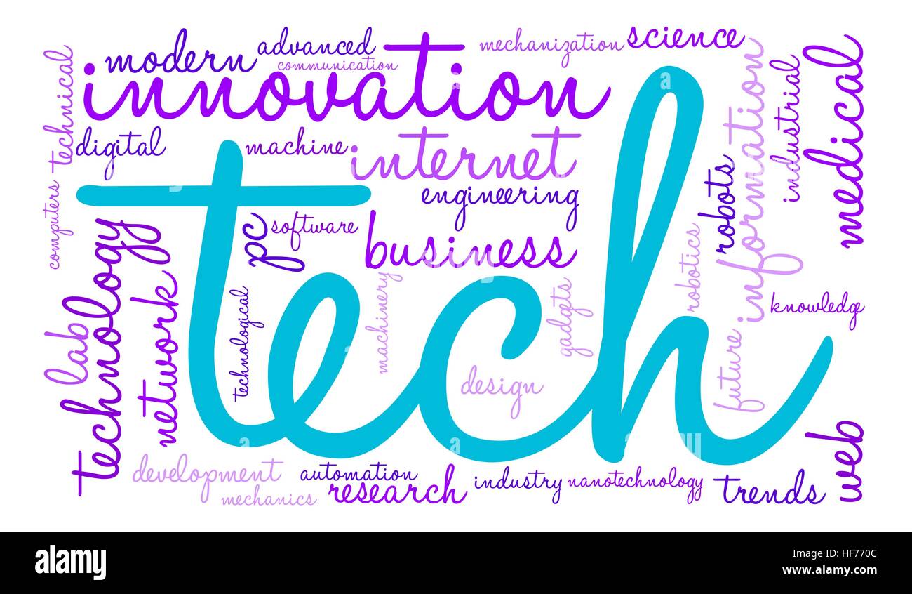 Tech word cloud on a white background Stock Vector Image & Art - Alamy