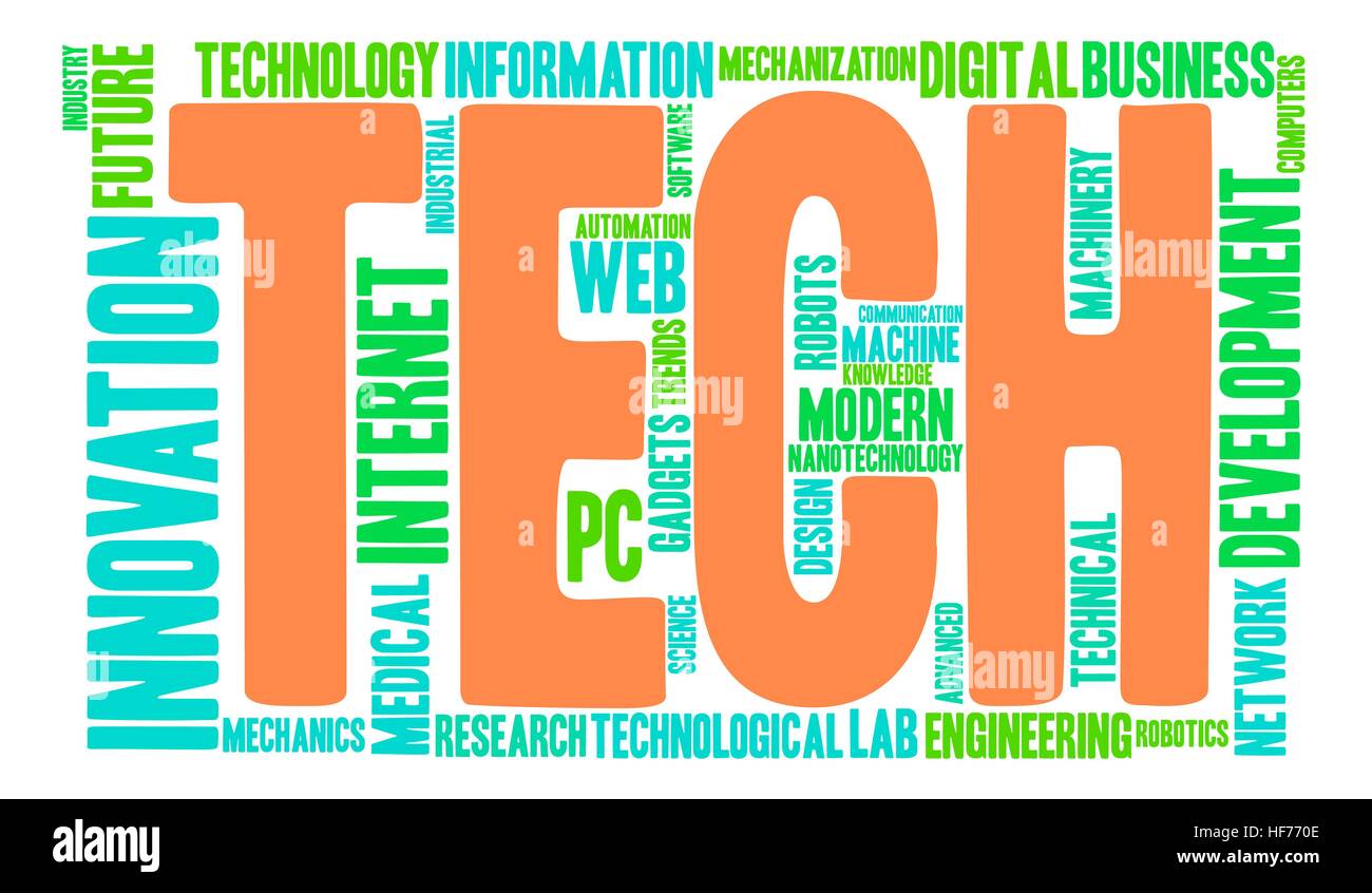 Tech word cloud on a white background Stock Vector Image & Art - Alamy
