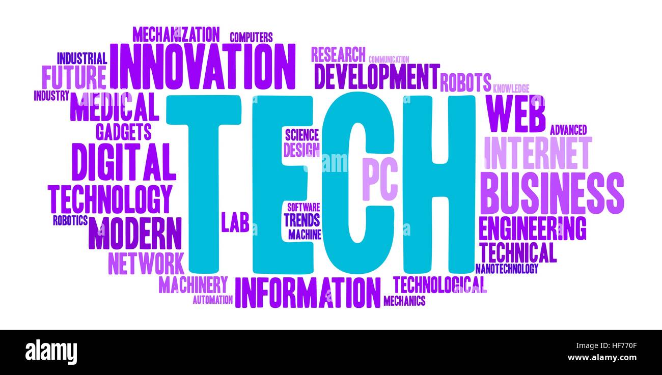Tech word cloud on a white background Stock Vector Image & Art - Alamy
