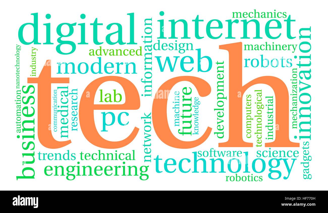 Tech word cloud on a white background Stock Vector Image & Art - Alamy