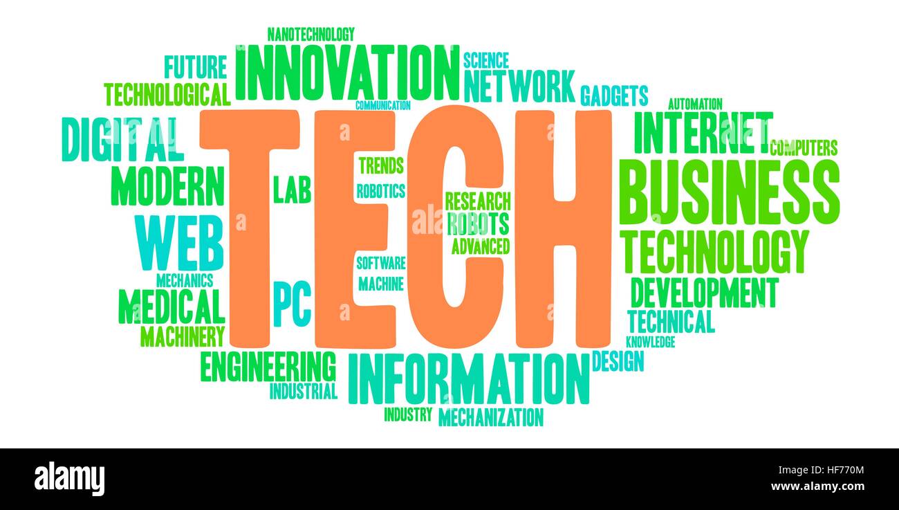 Tech word cloud on a white background Stock Vector Image & Art - Alamy