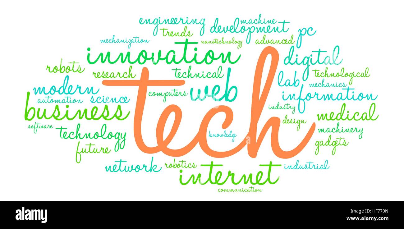 Tech word cloud on a white background Stock Vector Image & Art - Alamy