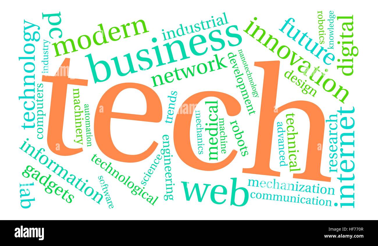 Tech word cloud on a white background Stock Vector Image & Art - Alamy