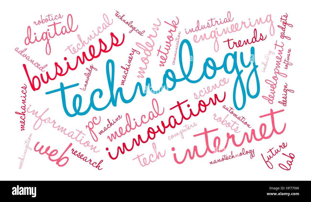 Technology word cloud on a white background Stock Vector Image & Art ...
