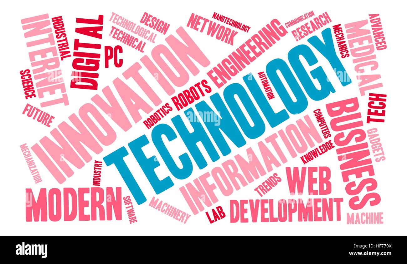 Technology word cloud on a white background Stock Vector Image & Art ...